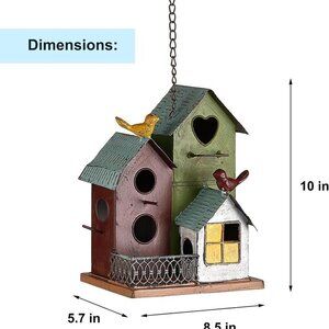 Accents | New Metal Bird Houses For Outside Hanging Multi House ...